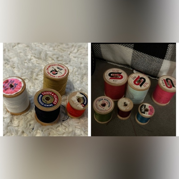 Vintage | Other | Vintage 94s And Later Vintage Wood Thread Sewing Lot ...